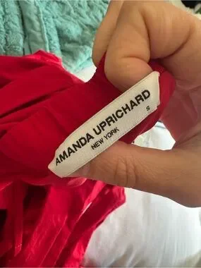 Amanda Uprichard | Dresses | Amanda Uprichard Strapless Red Bubblehem ...